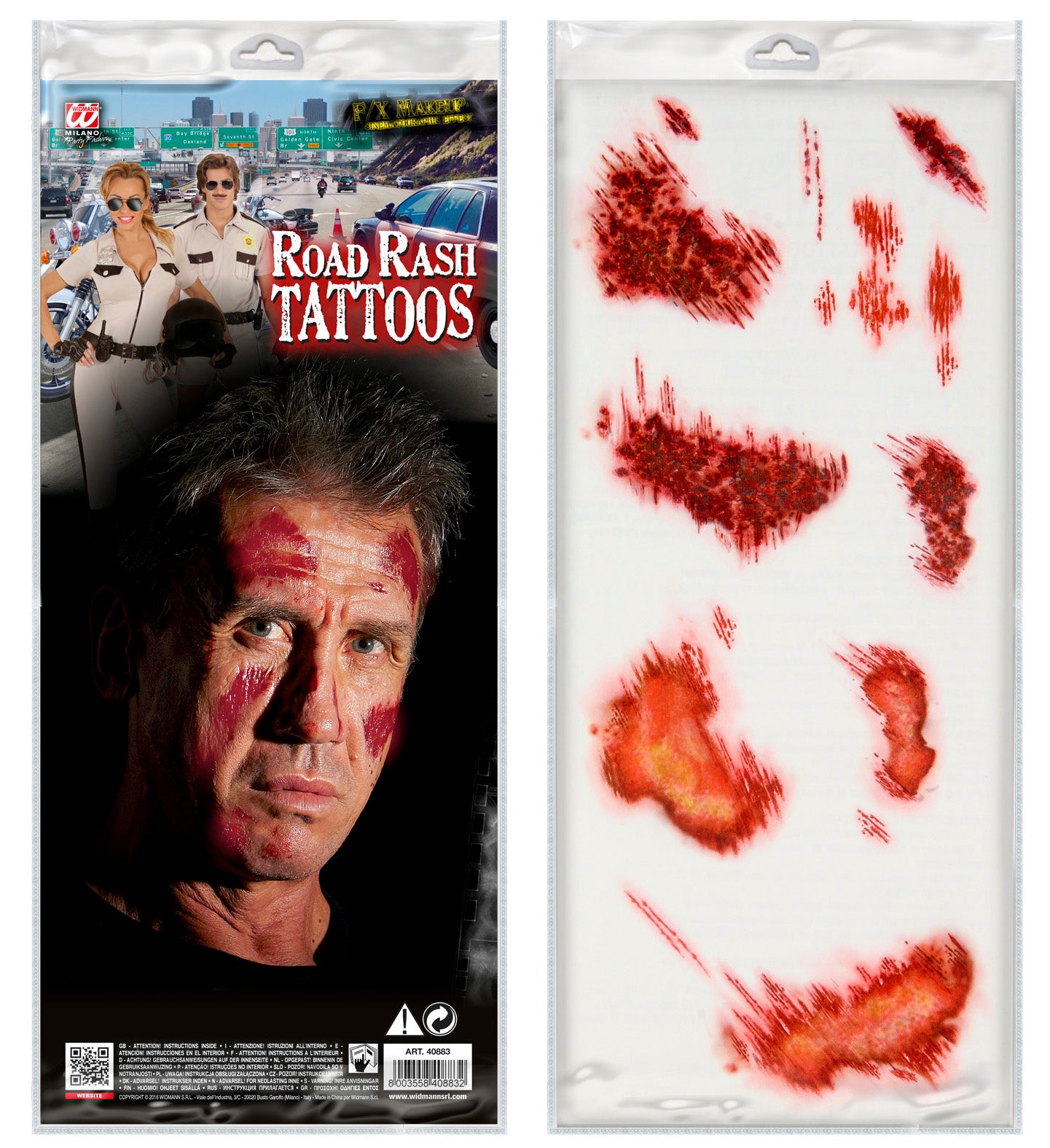 TATTOO FX - ROAD RASH – Mad World Fancy Dress